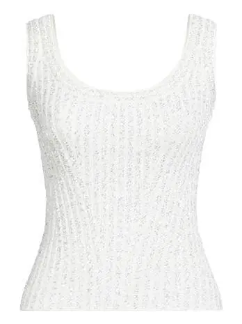 Missoni Ribbed-knit Top With Appliqués - White
