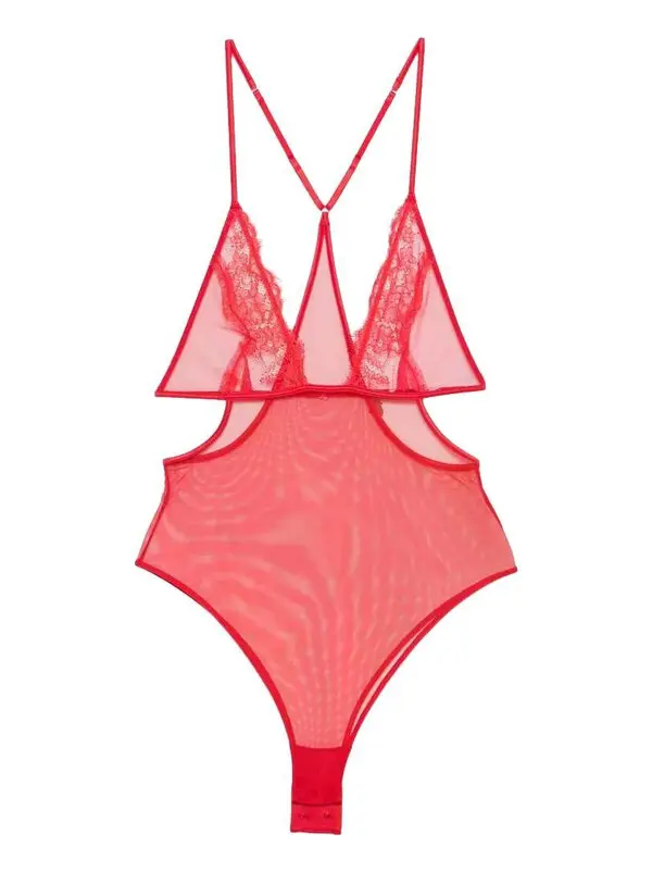 Patrizia Pepe Lace Bodysuit - Red