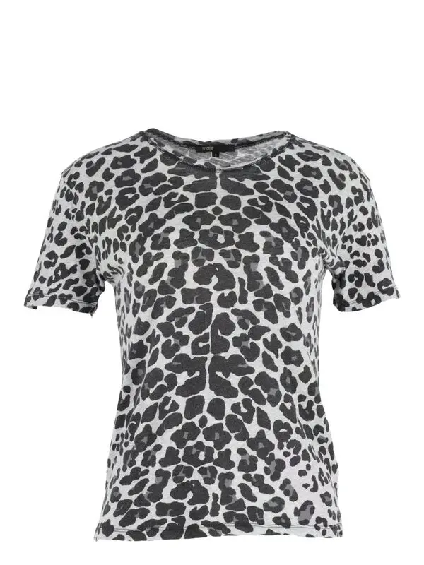 Maje Animal-print T-shirt - Grey
