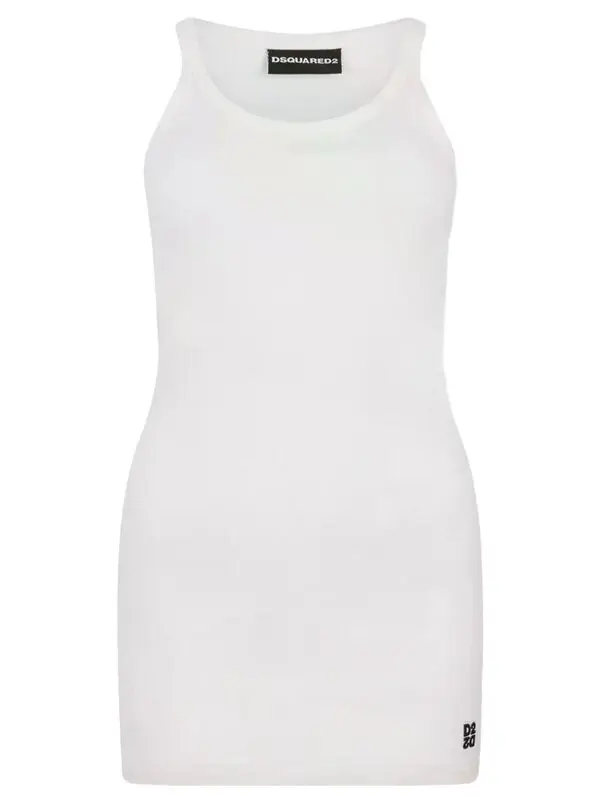 Dsquared2 Crew-neck Mini Dress - White