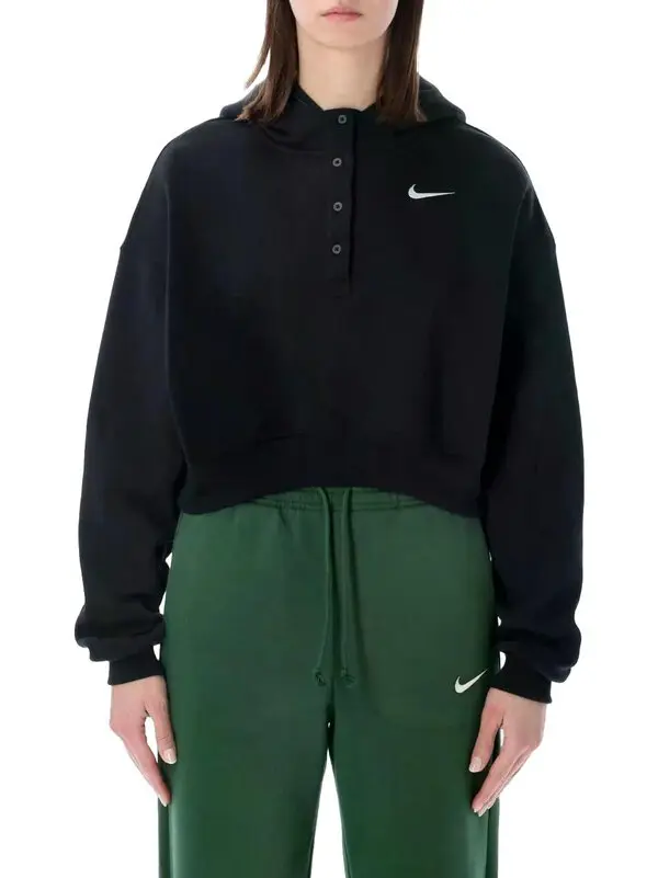 Nike Phoenix Cropped Hoodie - Black
