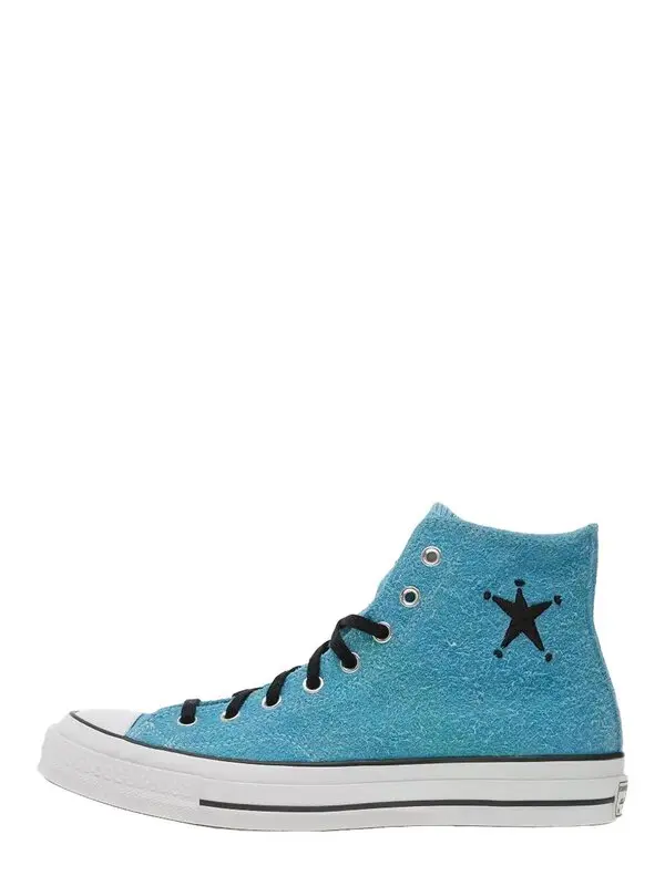 CONVERSE X Stussy Chuck 70 Star-detail High-top Sneakers - Blue