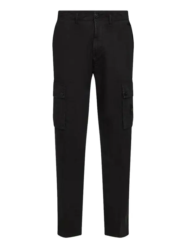 Stone Island Logo-patch Trousers - Black