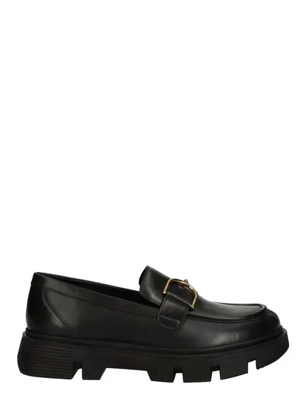 Geox Vilde Buckle Loafers - Black