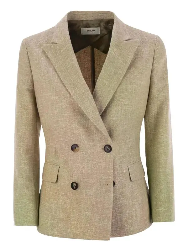 SAULINA Antonella Double-breasted Blazer - Neutrals
