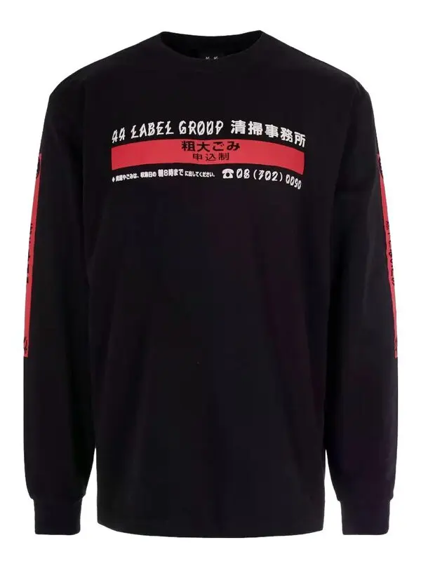 44 LABEL GROUP Graphic Crewneck Knitwear - Black