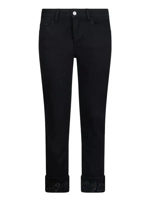 Liu Jo Mid-rise Turnup Hem Trousers - Black