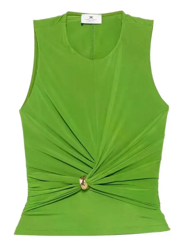 Elisabetta Franchi Jewel-detail Top - Green
