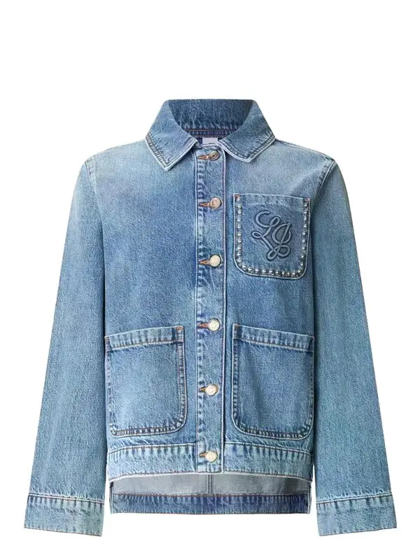 Liu Jo Studded Denim Jacket - Blue