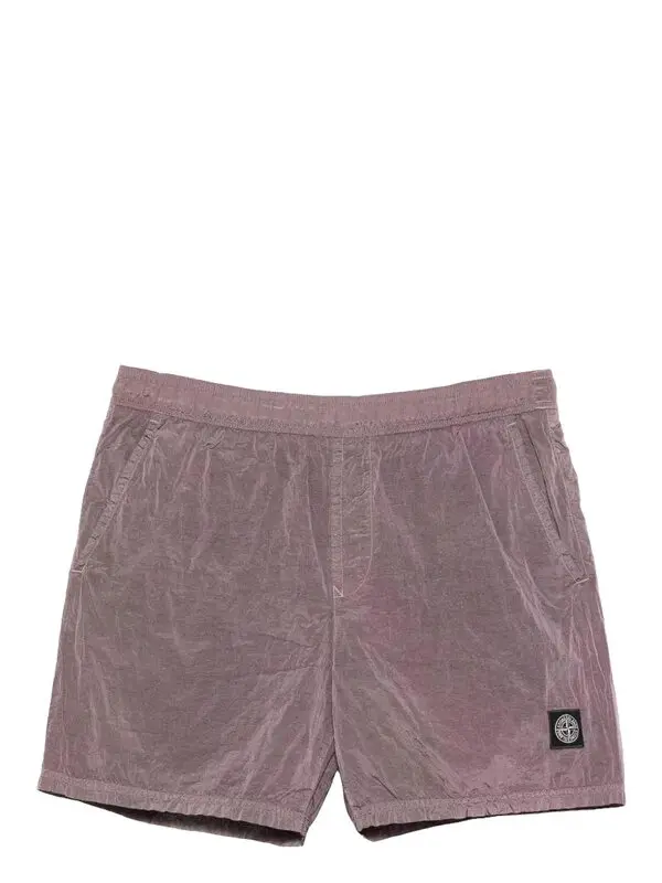 Stone Island Logo-patch Swim Shorts - Purple
