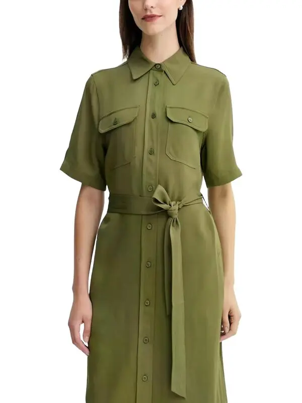 Gant Belted Shirt Dress - Green