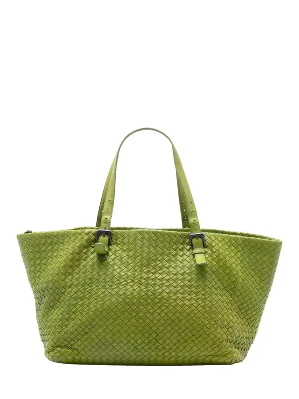 Bottega Veneta 2012-2025 Large Nappa Intrecciato Cesta Tote Bag - Green