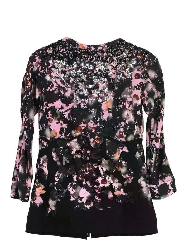 Bottega Veneta Sequin-embellished Printed Blouse - Black