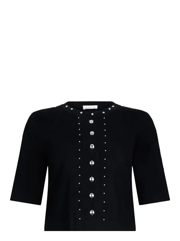 Liu Jo Stud-embellished Knit Top - Black