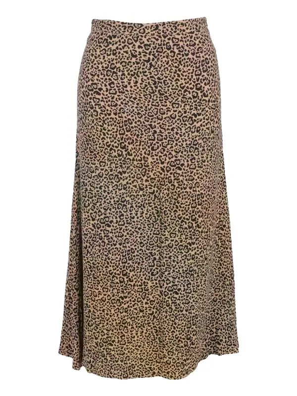 REFORMATION Leopard-print Midi Skirt - Brown