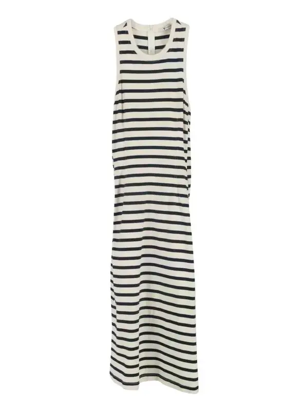 ALEXANDER WANG Knitted Striped Tank Dress - Neutrals