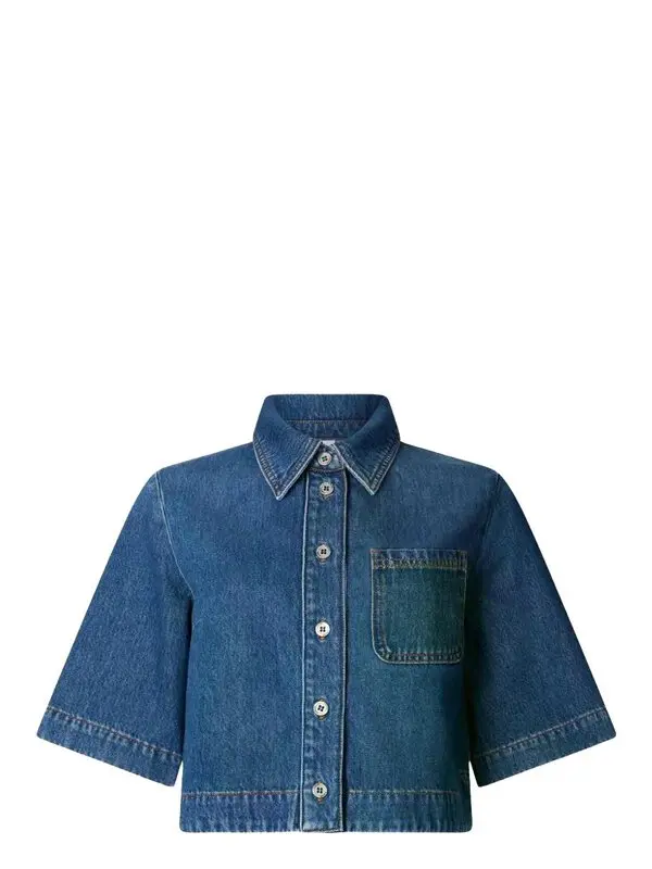Liu Jo Button Denim Shirt - Blue