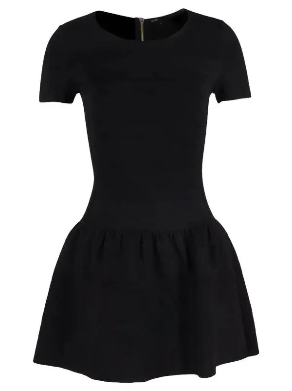 Maje Peplum Mini Dress - Black