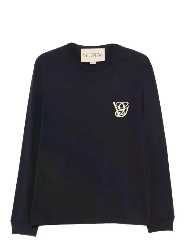 Valentino Garavani Long-sleeved Graphic T-shirt - Blue