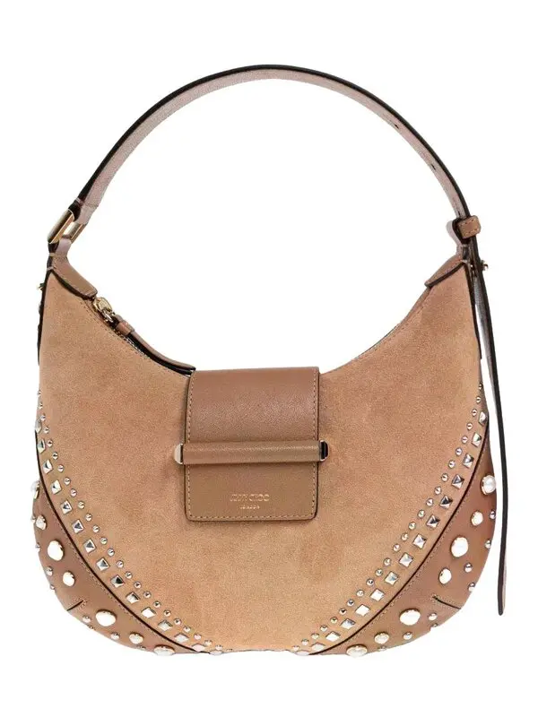 JIMMY CHOO Studded Shoulder Bag - Neutrals