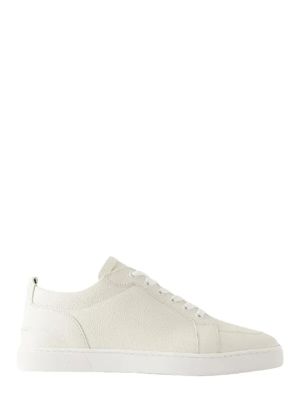 CHRISTIAN LOUBOUTIN Rantulow Full-grain Leather Sneakers - White