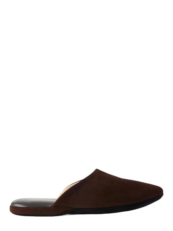 Charvet Suede Slippers - Brown