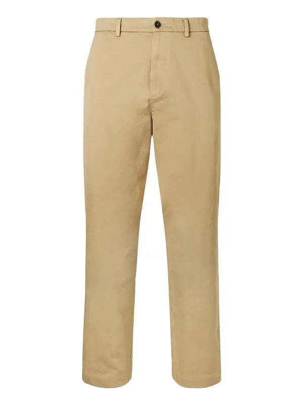 Barena Venezia Straight-leg Cotton-gabardine Trousers - Neutrals
