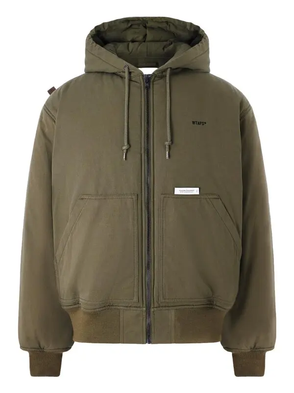 WTAPS Cotton-canvas Zip-up Hooded Jacket - Green