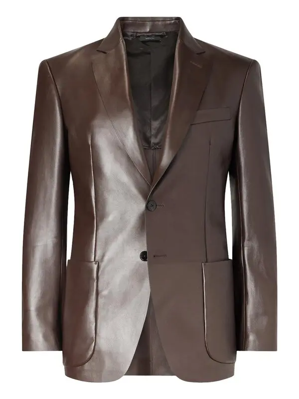 TOM FORD Leather Blazer - Brown