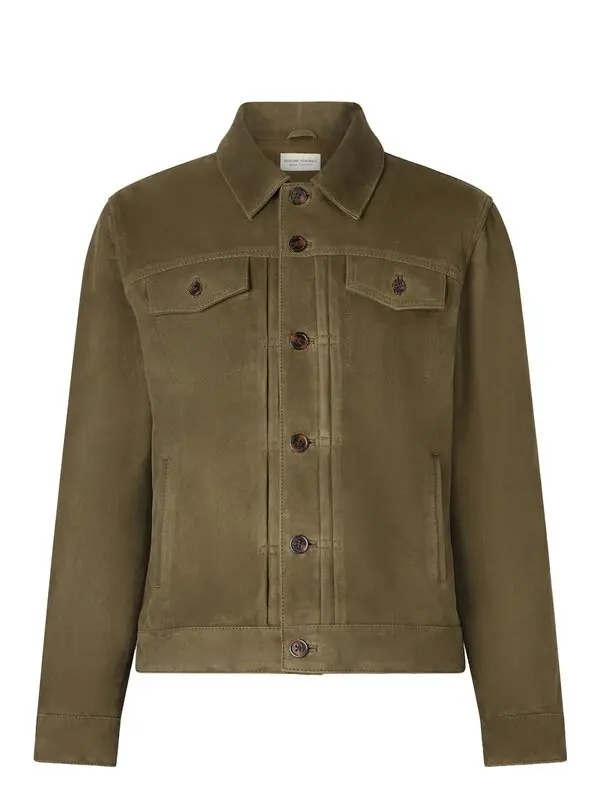 Officine Générale Liam Suede Jacket - Green