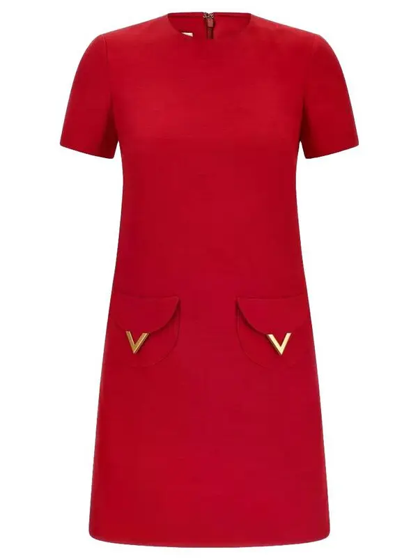 Valentino Garavani Logo-detail Mini Dress - Red