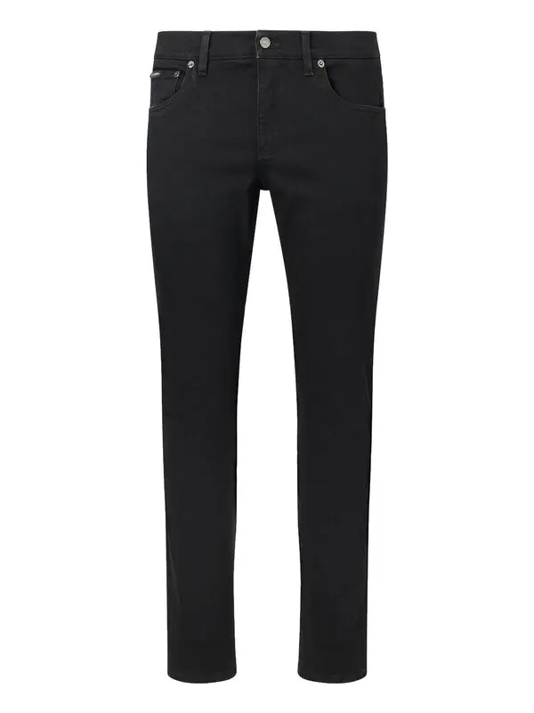 Dolce & Gabbana Slim-fit Straight-leg Jeans - Black