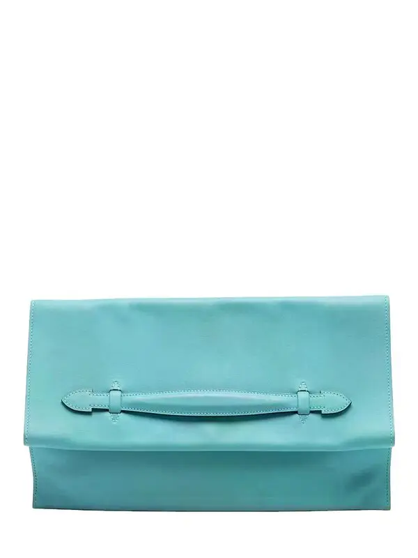 Hermès 2015 Evercolor Pliplat Clutch Bag - Blue