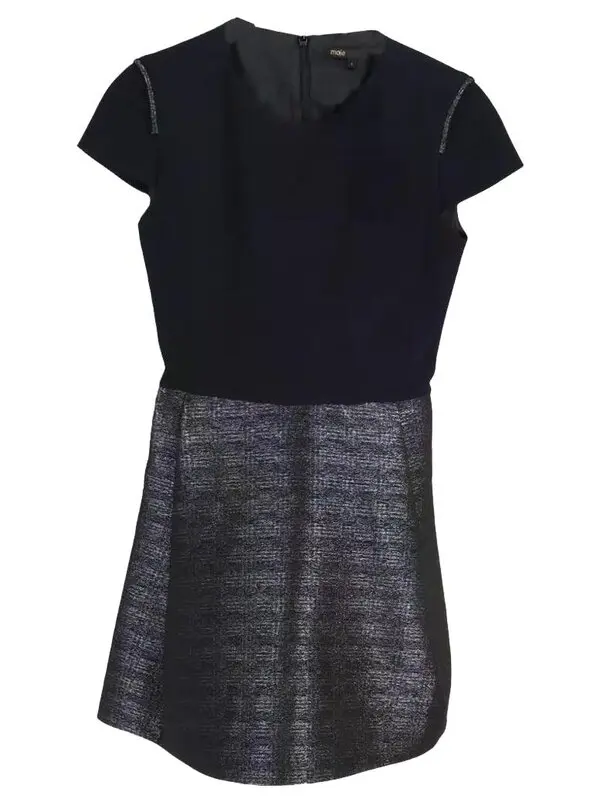 Maje Mini Two-tone Dress - Blue