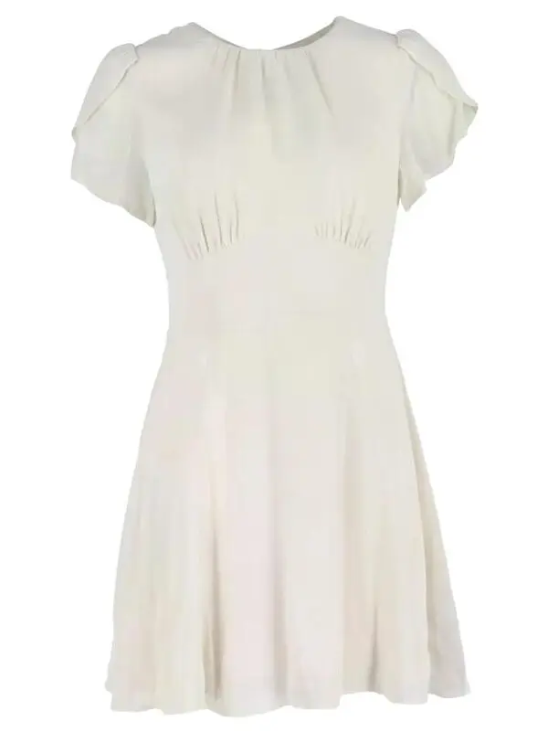 REFORMATION Tulip-sleeve Mini Dress - Neutrals