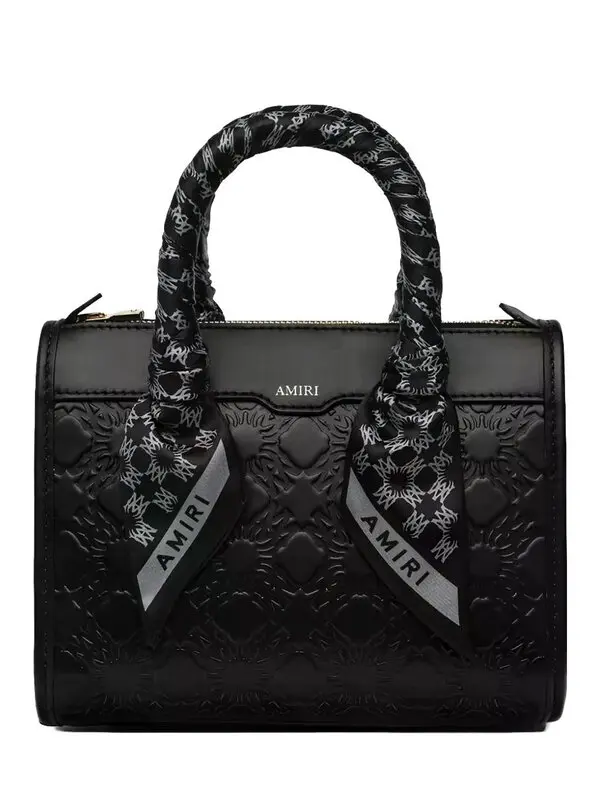 Amiri Ma Quad Micro Triangle Embossed Tote - Black