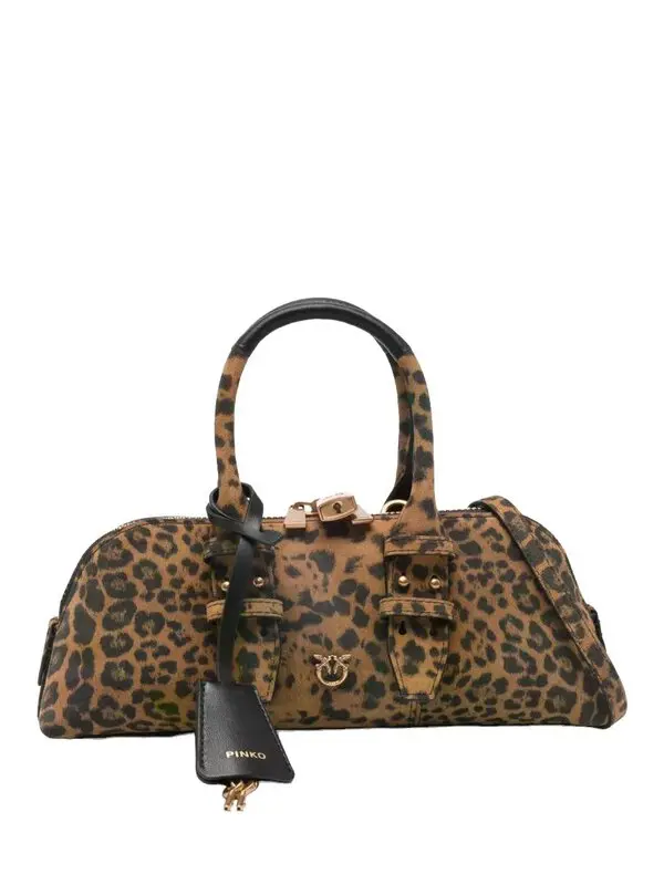 Pinko Leopard-print Tote Bag - Brown
