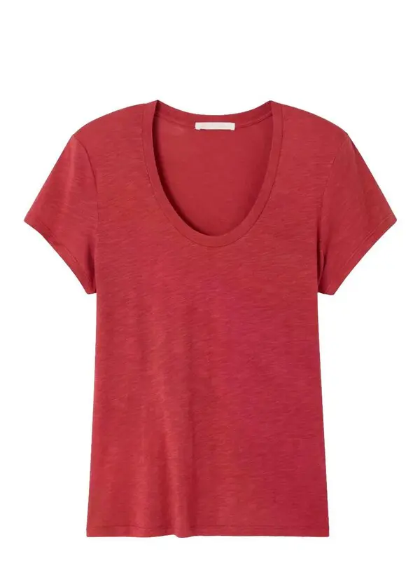 American Vintage Short-sleeve V-neck T-shirt - Red
