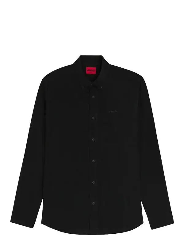 Hugo Logo-detail Shirt - Black