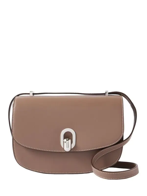 Savette Tondo 22 Leather Shoulder Bag - Gray