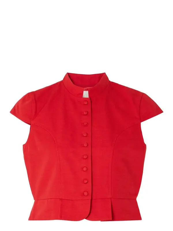 DESTREE Amoako Cotton Blouse - Red