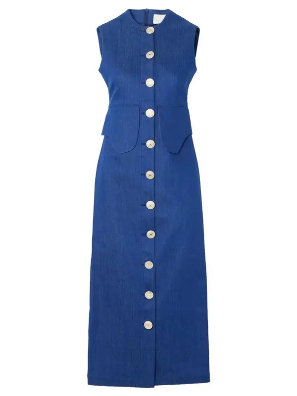 DESTREE Laetitia Denim Midi Dress - Blue