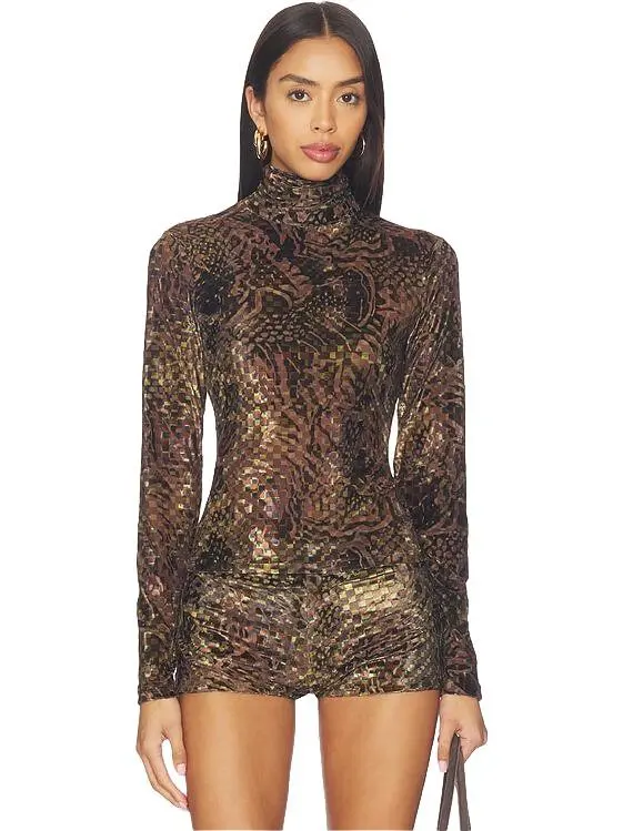 SIEDRES Cody Top - Brown