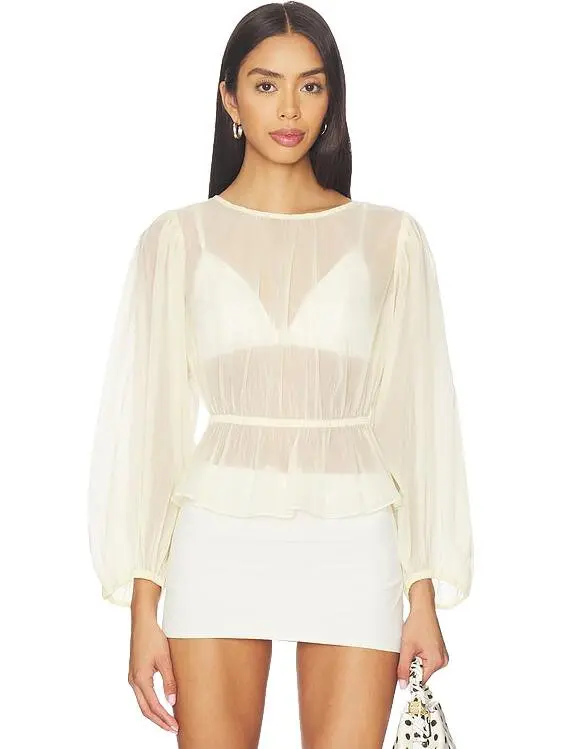 Astr The Label Amie Top - Lemon