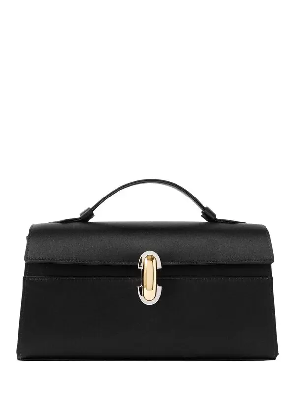 Savette Symmetry Pochette Satin Tote - Black