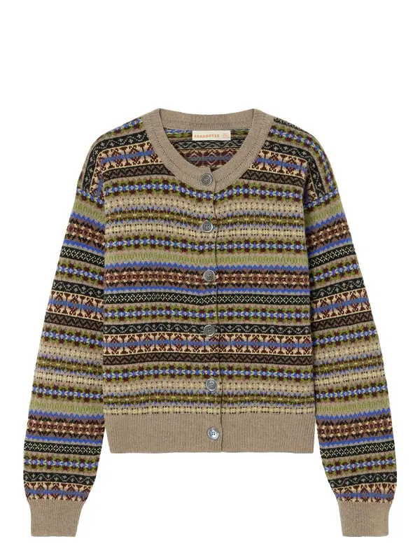 Daughter Ada Fair Isle Wool Cardigan - Multi