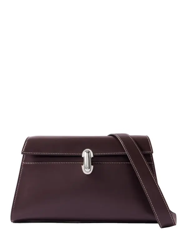 Savette Symmetry Leather Shoulder Bag - Purple