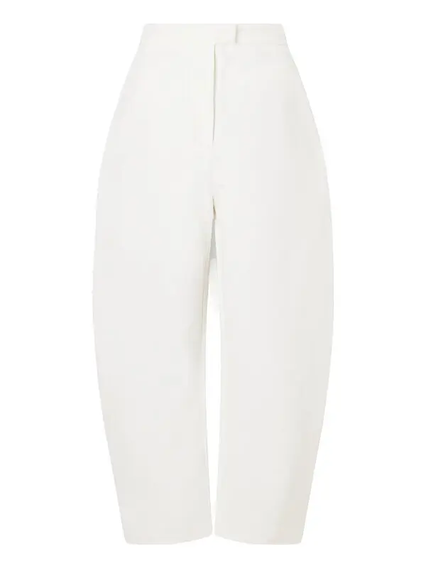 RÓHE Cotton Wide-leg Trousers - White