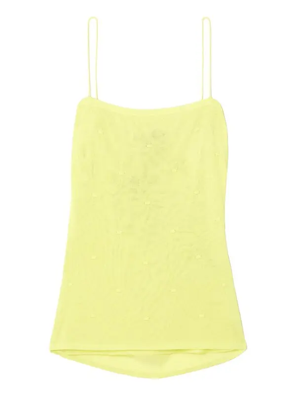 Jacquemus Plumetis Knitted Camisole - Yellow