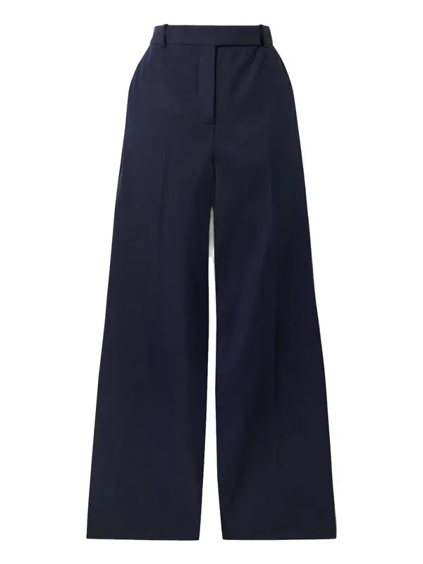 JOSEPH Yukio Stretch-gabardine Wide-leg Pants - Blue